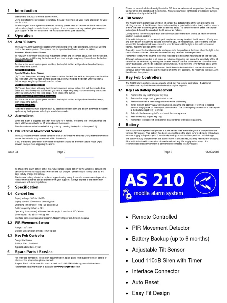 AS210 User Instructions Issue 3 | PDF | Battery Charger | Electrical ...