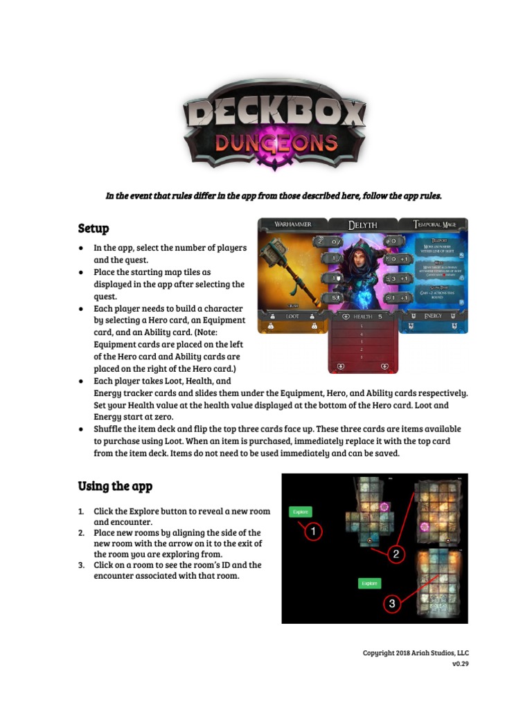 Deck Box Dungeons Livro de Regras Ingles 106069 | PDF | Tabletop Games ...
