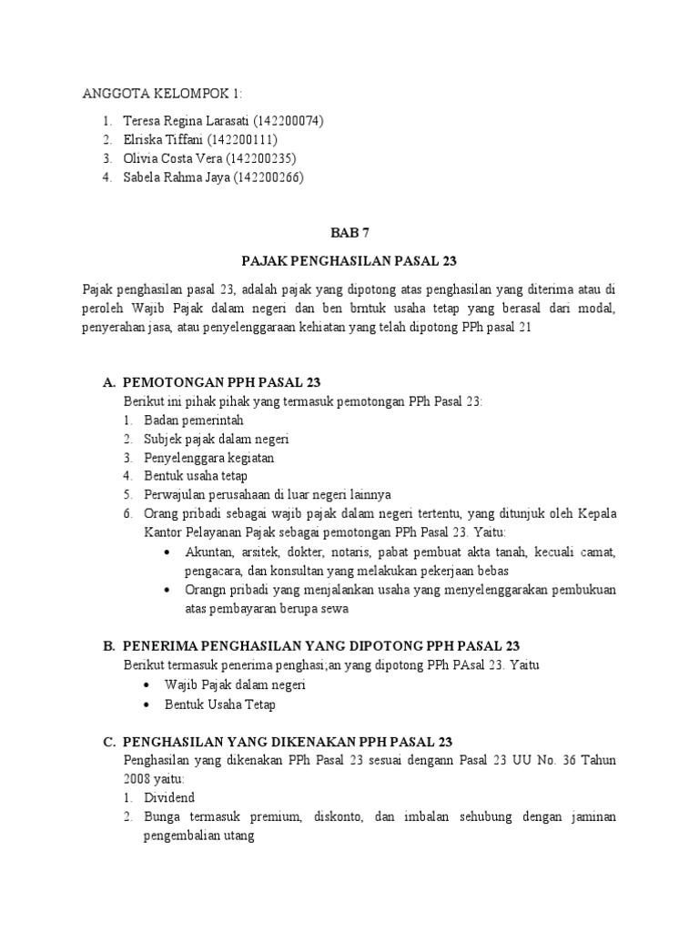 RMK Bab 7 Dan Bab 8 Perpajakan - Kelompok 1 - EA-F | PDF
