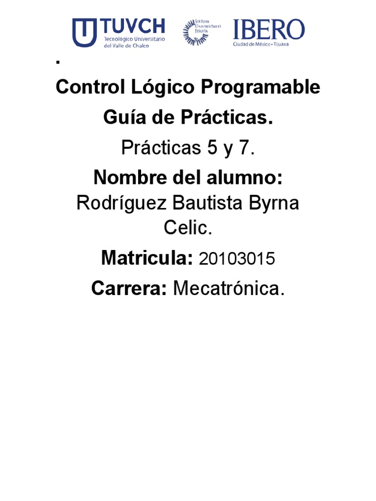 Prácticas Control Lógico Programable CODESYS | PDF | Solenoide ...