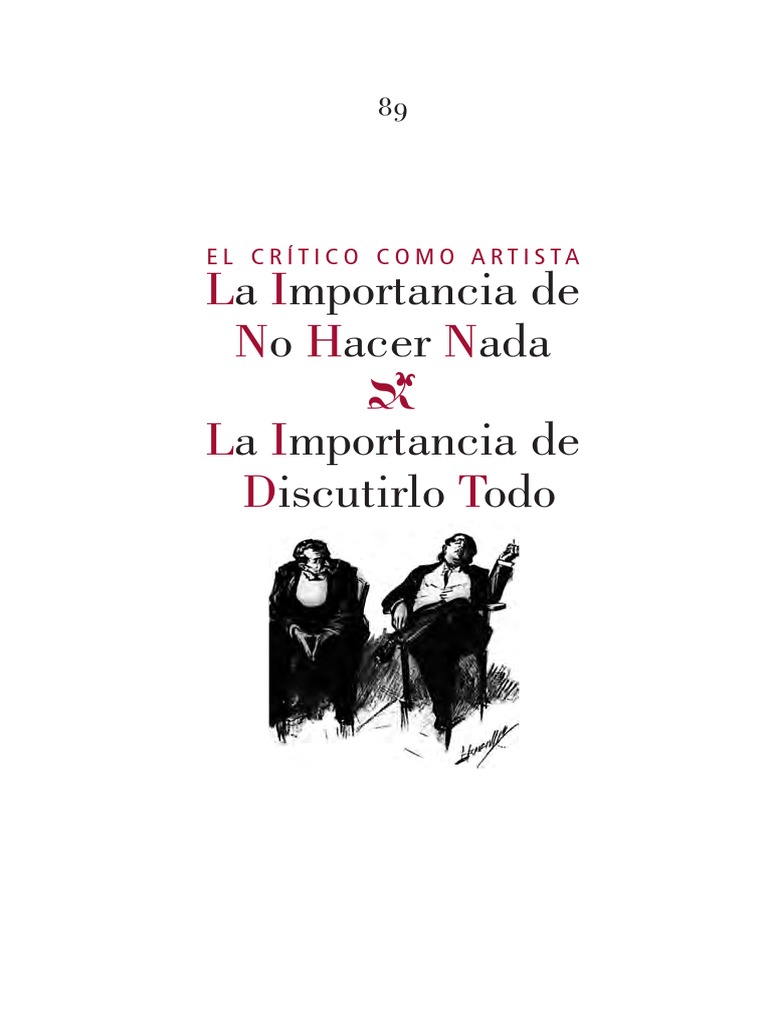El Critico Como Artista | PDF | Oscar Wilde | Composiciones Musicales