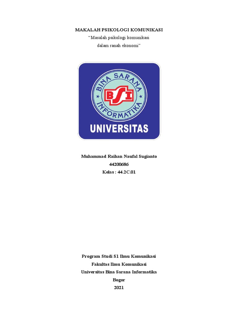 Makalah Psikom Raihan | PDF