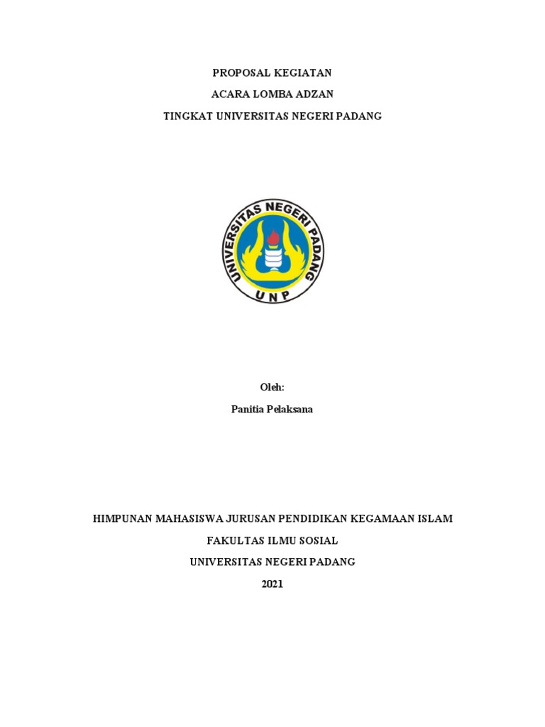 Proposal Kegiatan Adzan (New) | PDF