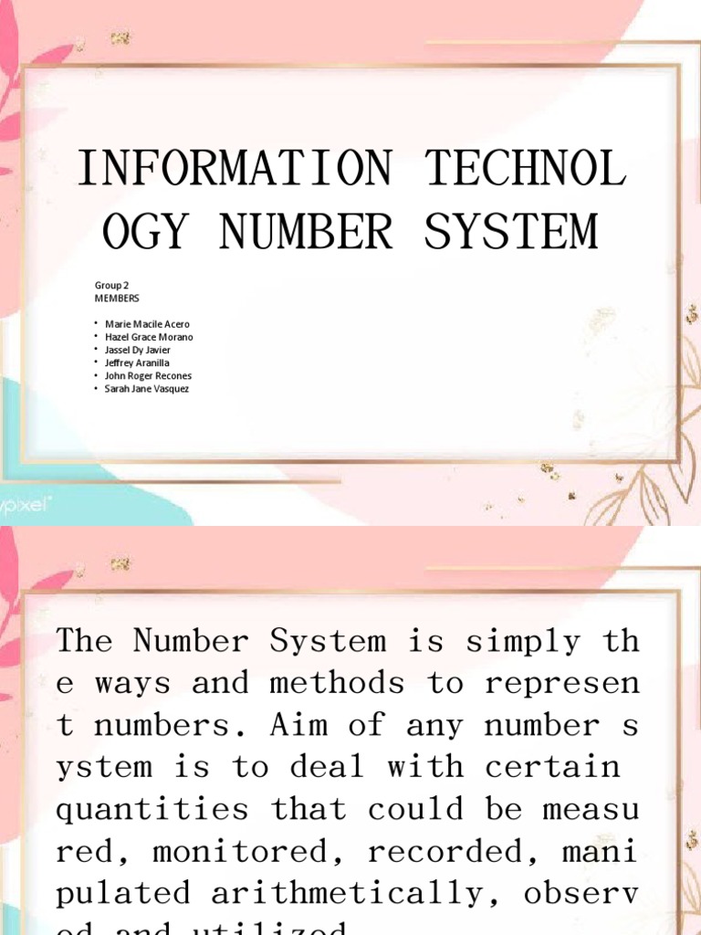 Information Technol Ogy Number System | PDF | Bit | Encodings