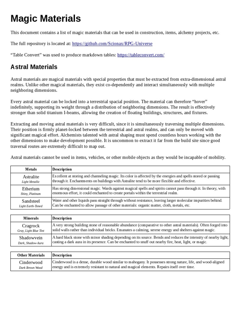 Magic Materials | PDF | Metals | Liquids