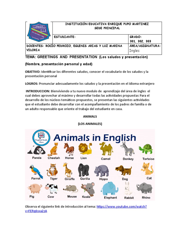 Modulo de Ingles 2 | PDF