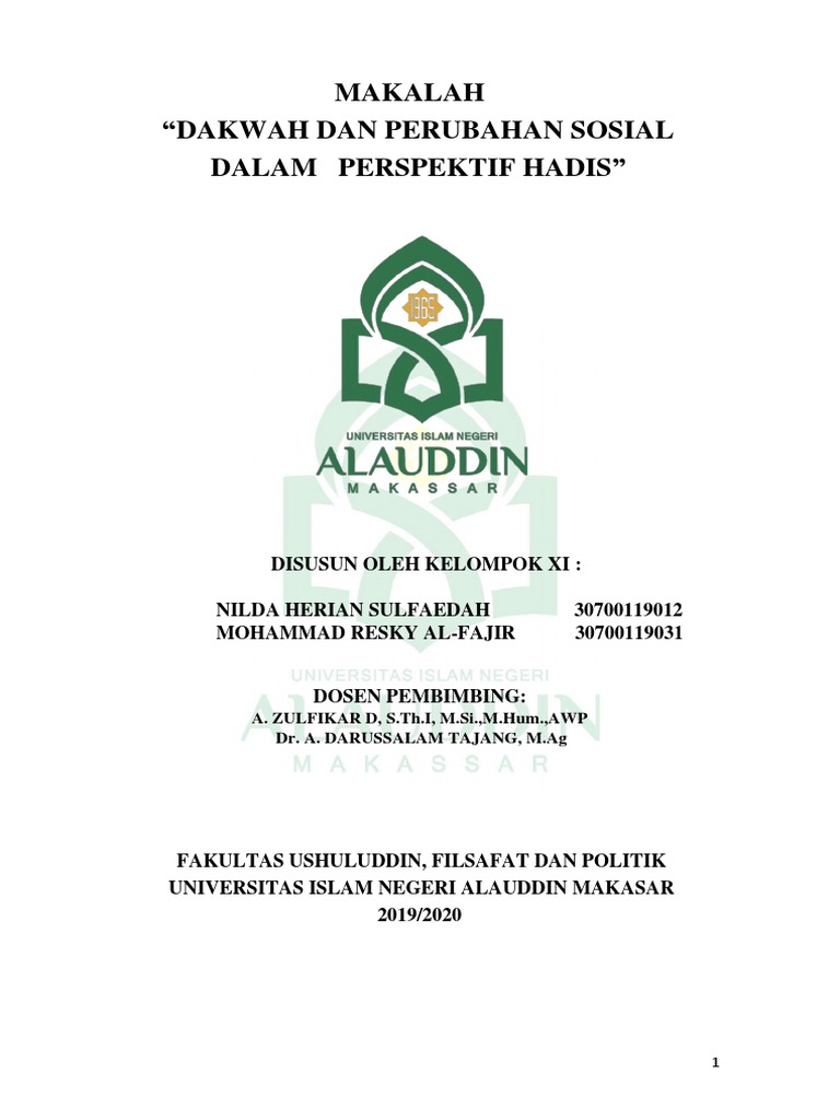 Makalah Dakwah Dan Perubahan Sosial | PDF