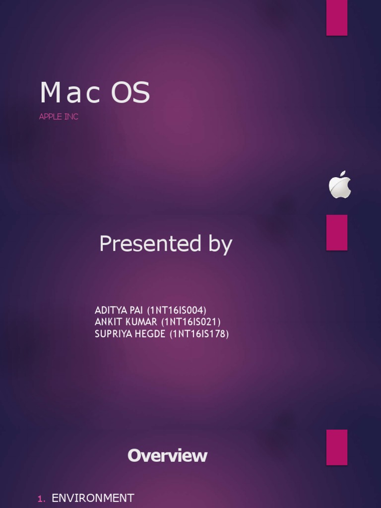 Mac Os Presentation | PDF | Operating System | Mac Os