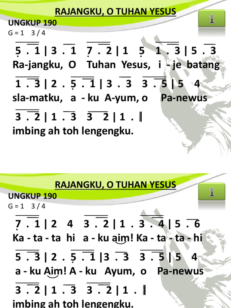 Ungkup 190 Rajangku O Tuhan Yesus | PDF