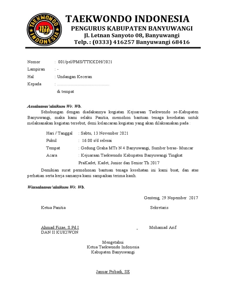 Undangan Kegiatan | PDF | Olahraga & Rekreasi