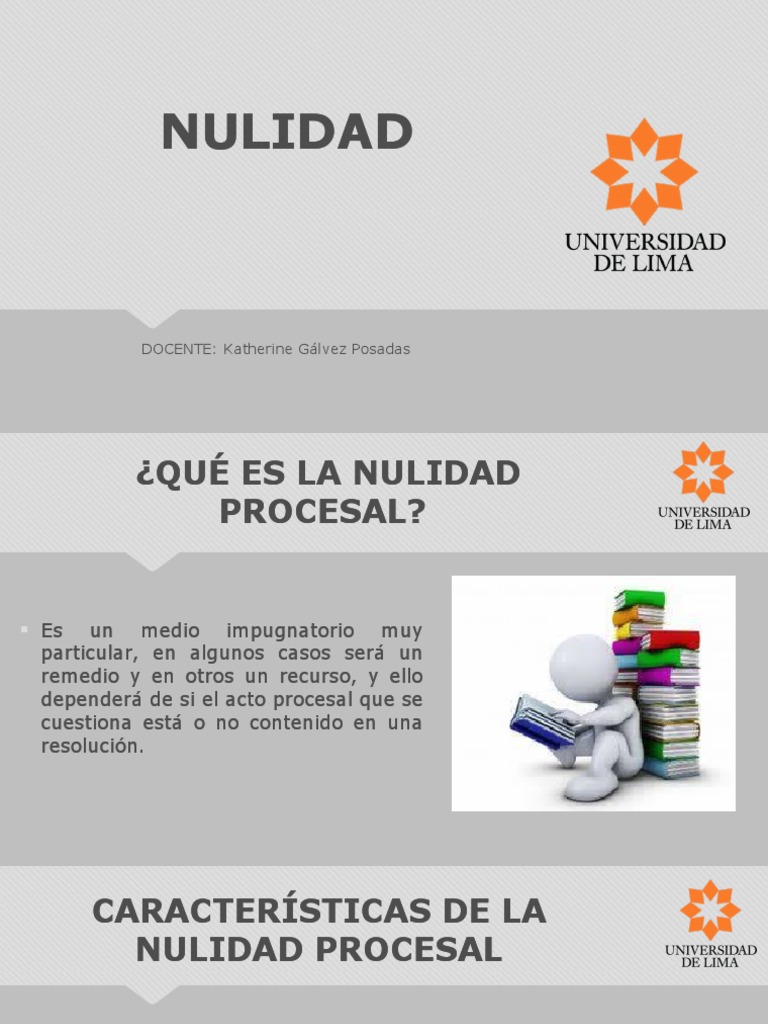 Nulidad Procesal: Conceptos y Características | PDF | Ley procesal ...