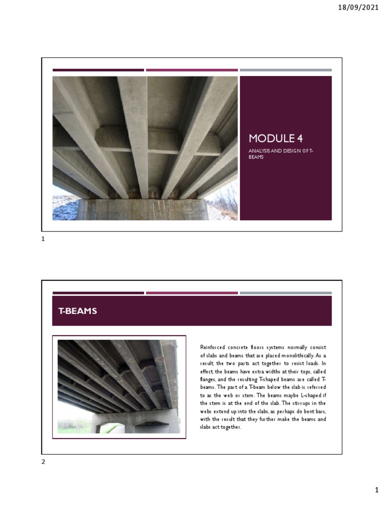 Analysis and Design of T-Beams (Part 1) | PDF | Beam (Structure ...
