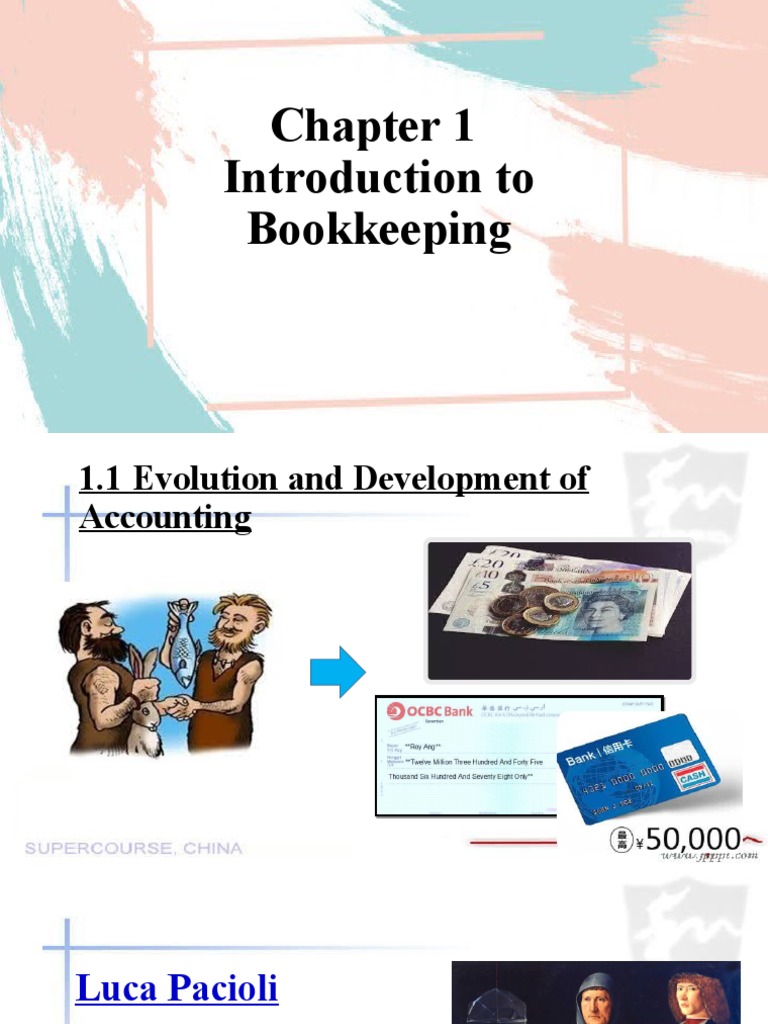 Chap 1 Intro of Bookkeep | PDF | Accounting | Bookkeeping