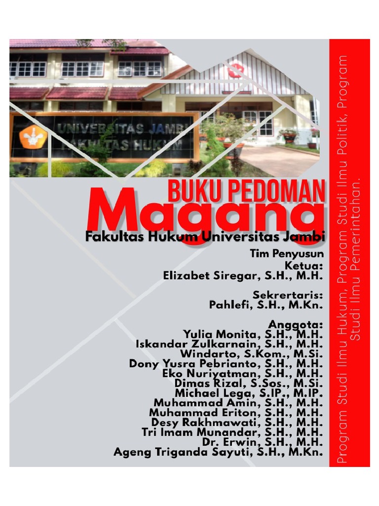 Pedoman Magang FH Unja Tahun Akademik 2021 | PDF