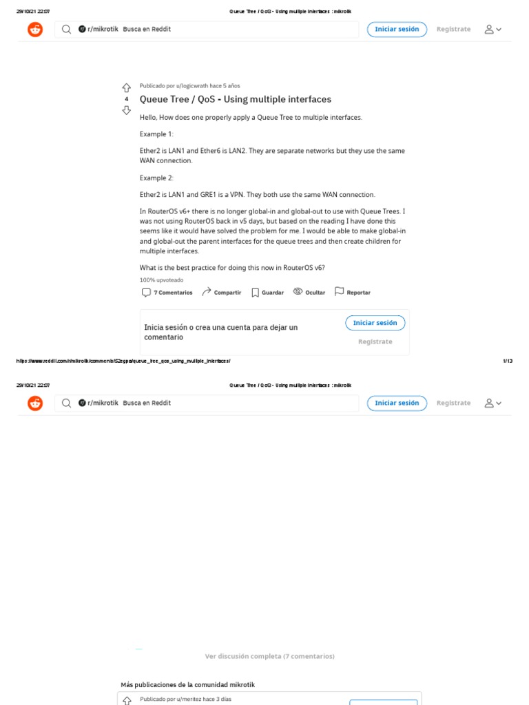 Queue Tree - QoS - Using Multiple Interfaces - Mikrotik | PDF | Router (Computing) | I Pv6