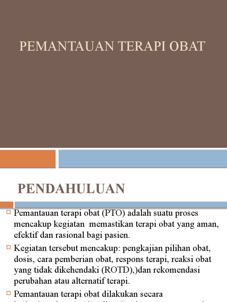 Pemantauan Terapi Obat | PDF