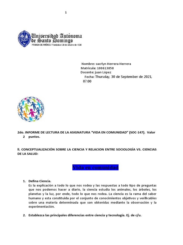 2do. INFORME DE LECT | PDF | Conocimiento | Teoría