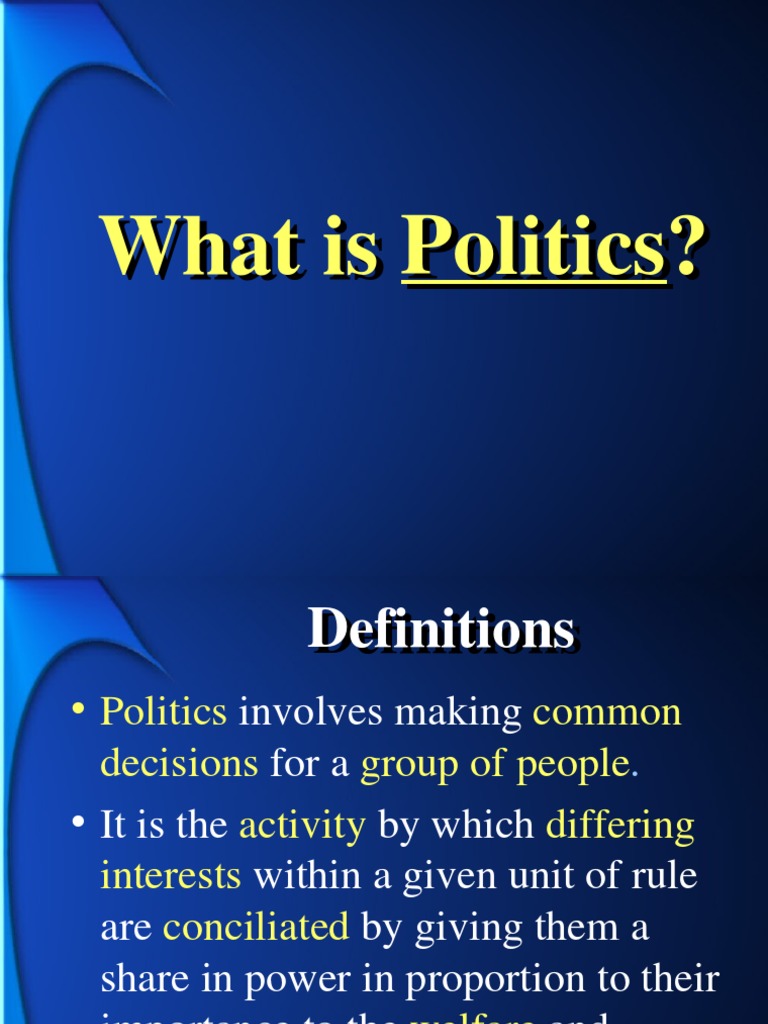 What Is POLITICS | PDF