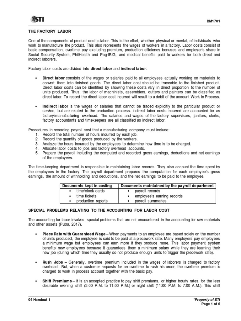 Understanding Factory Labor Costs | PDF | Payroll Tax | Payroll