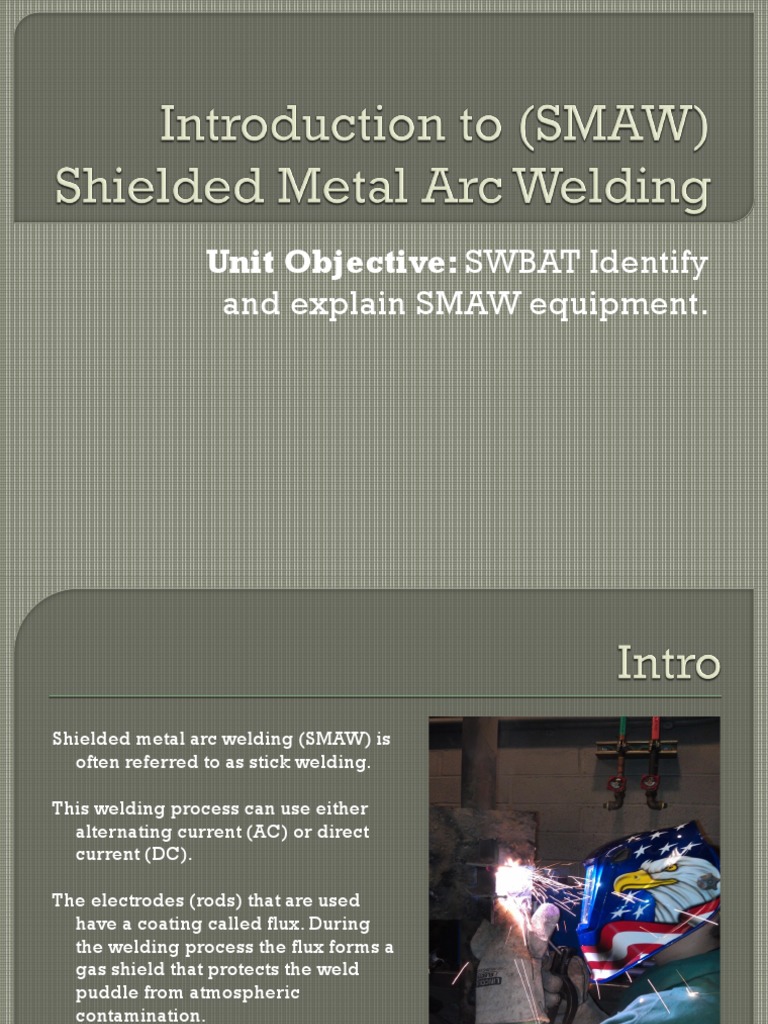 Shielded Metal Arc Welding (SMAW) | PDF | Welding | Construction