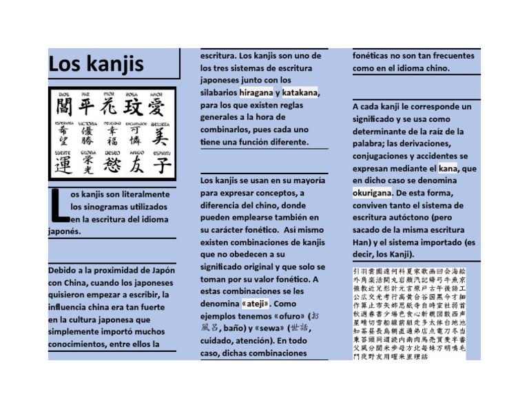 Los Kanjis | PDF | Kanji | Lingüística
