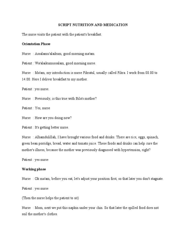 Script Nutrition and Medication | PDF | Hypertension | Health Sciences