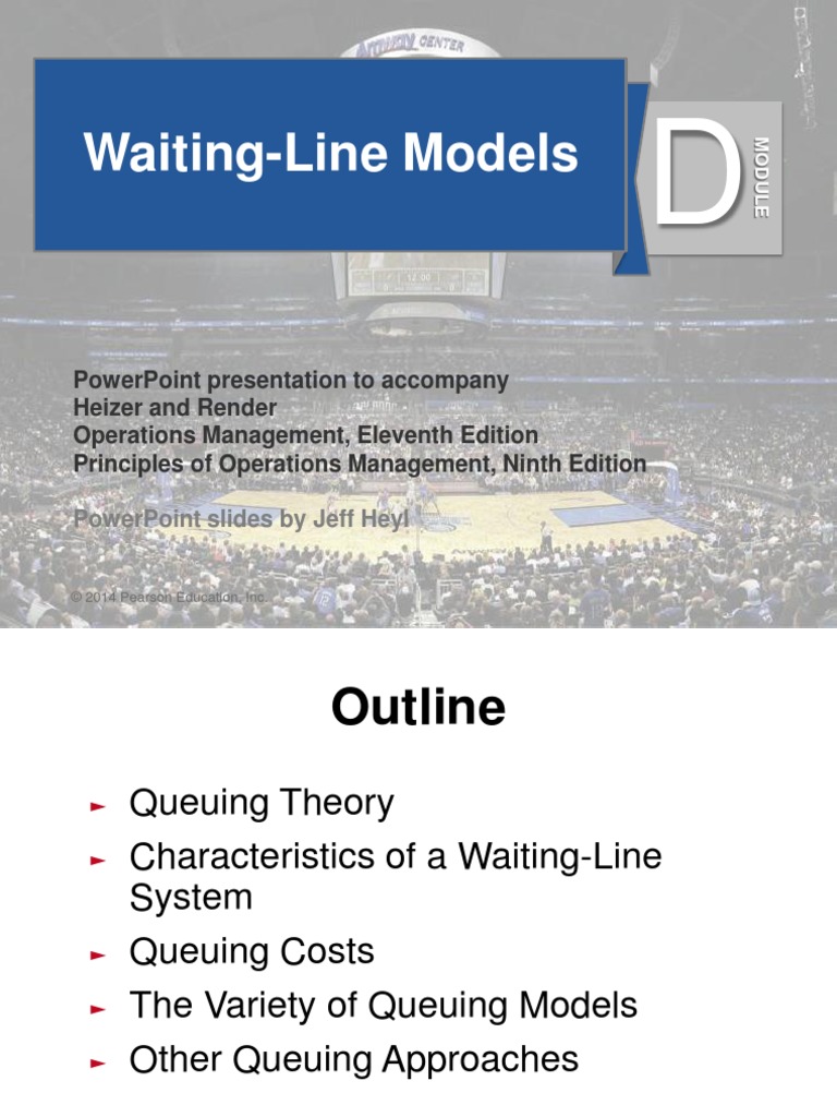 Module D Waiting Line Models Pdf Mathematics Systems Science