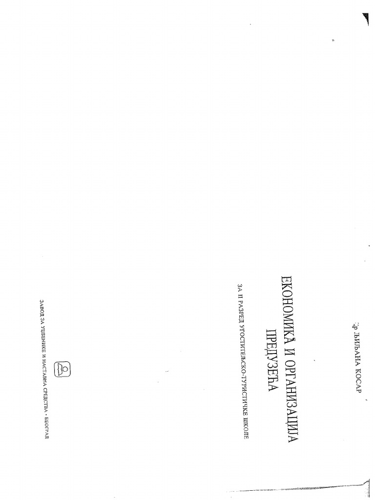 Ekonomika I Organizacija Preduzeca | PDF