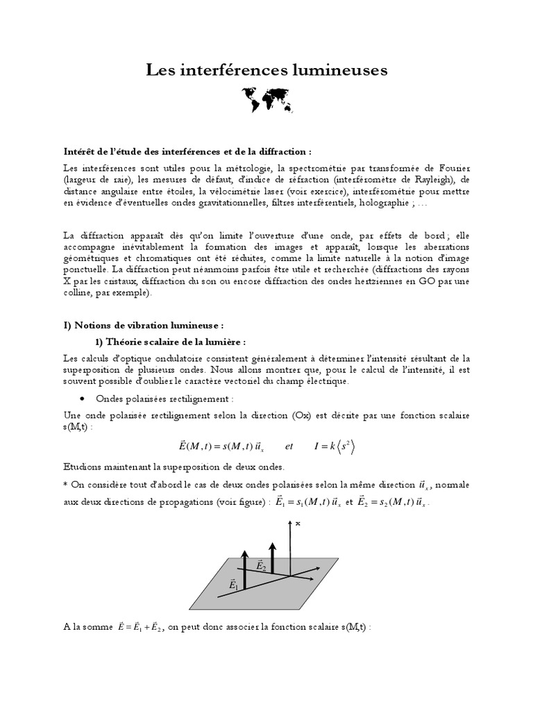 Interferences PC | PDF | Diffraction | Radiation électromagnétique