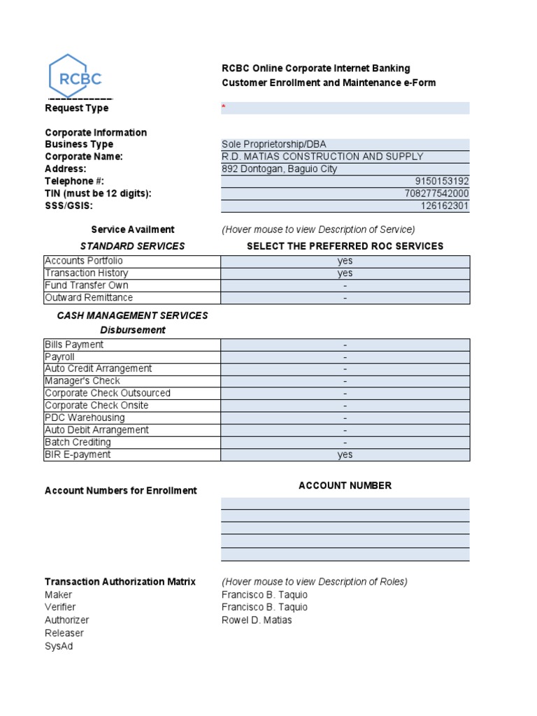 ROC E-Enrollment Form Final - 10102019 | PDF | Payments | Financial ...