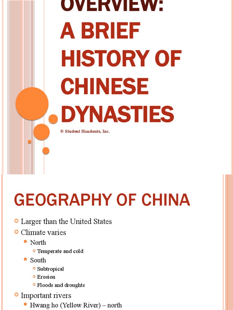 Overview of Chinese Dynasties History | PDF | China | World Politics