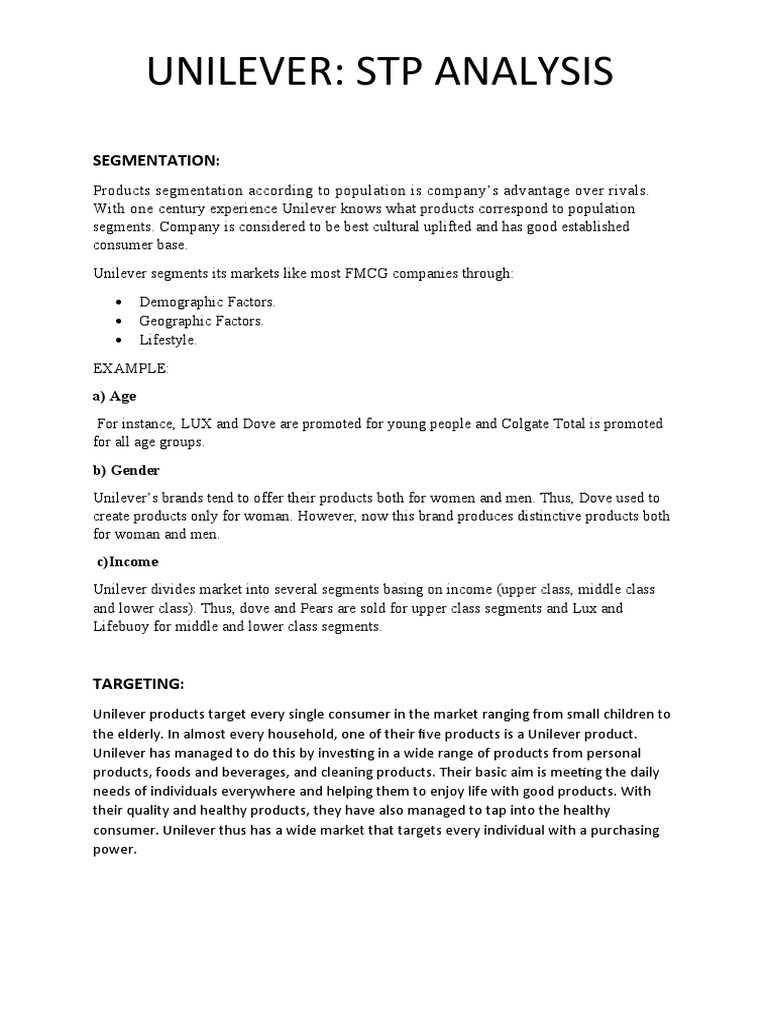 UNILEVER | PDF | Brand | Unilever