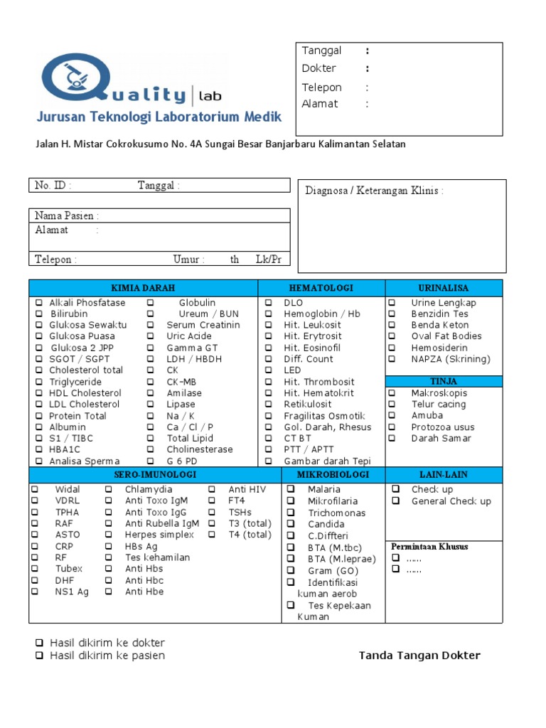 Blangko Pemeriksaan A42 | PDF