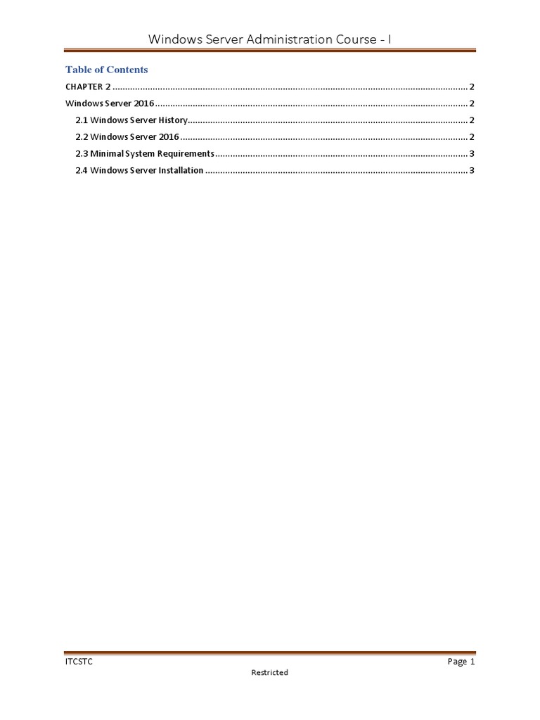 Chapter-2 Windows Server 2016 | PDF | Microsoft Windows | Server ...