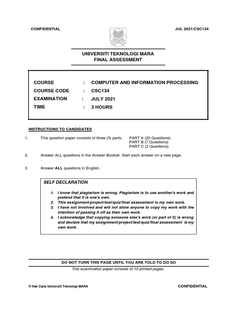 FINAL ASSESSMENT CSC134-2021-QUESTIONs | PDF | Computer Network | World Wide Web