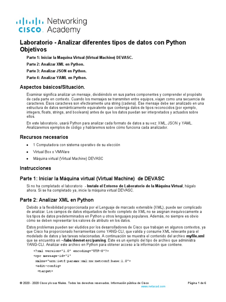 3.6.6 Lab - Parse Different Data Types With Python | PDF | Xml | Python ... 3.6.6 Lab - Parse Different Data Types With Python | PDF | Xml | Python ...