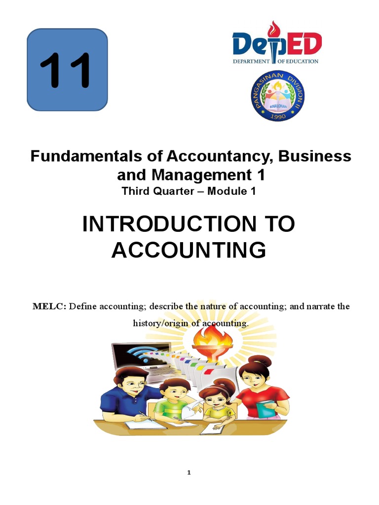 Introduction To Accounting: Fundamentals of Accountancy, Business and ...