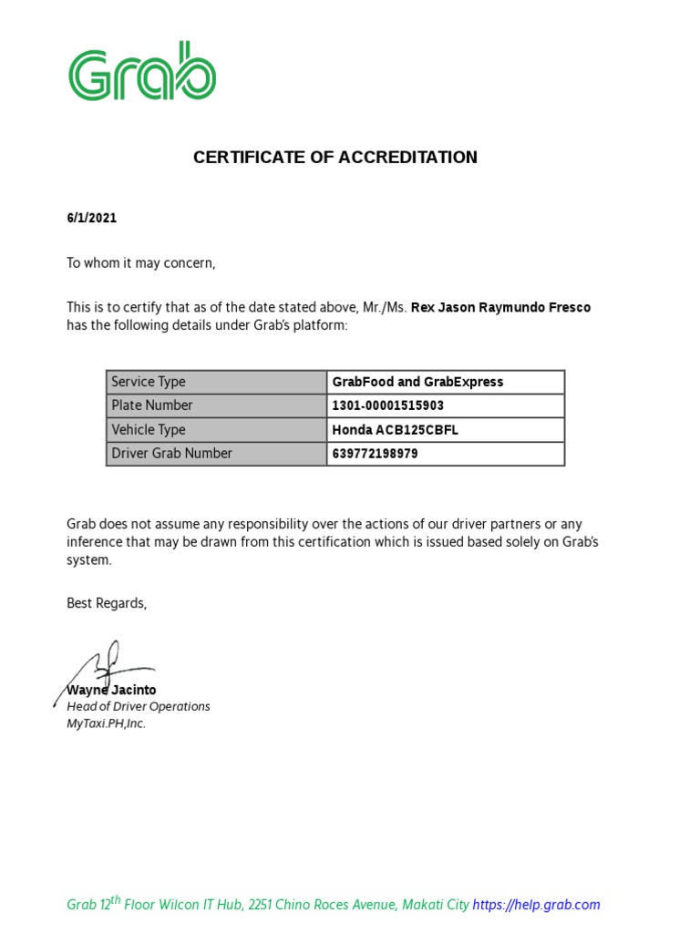 Certificate of Accreditation 5833913 | PDF