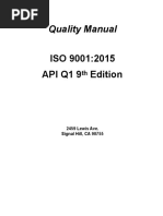API Q2 Quality Management Overview | PDF | Supply Chain | Risk