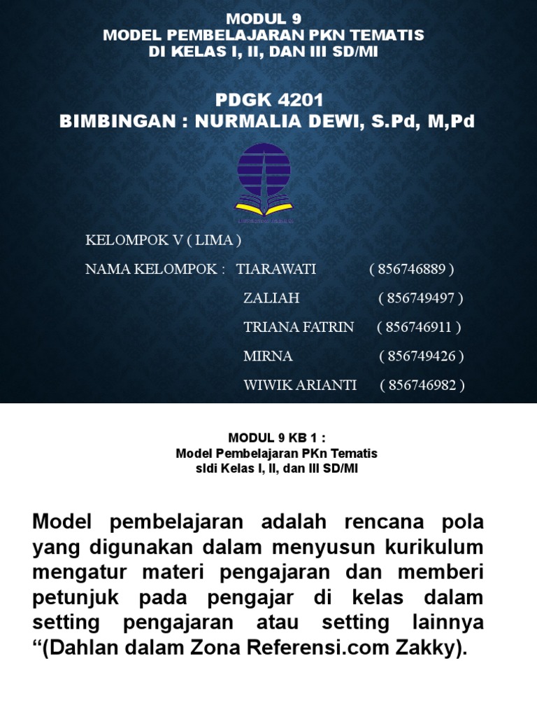 Tugas Kelompok5 Pembelajaran PKN Di SD Modul 9 KB 1 Dan KB 2 | PDF