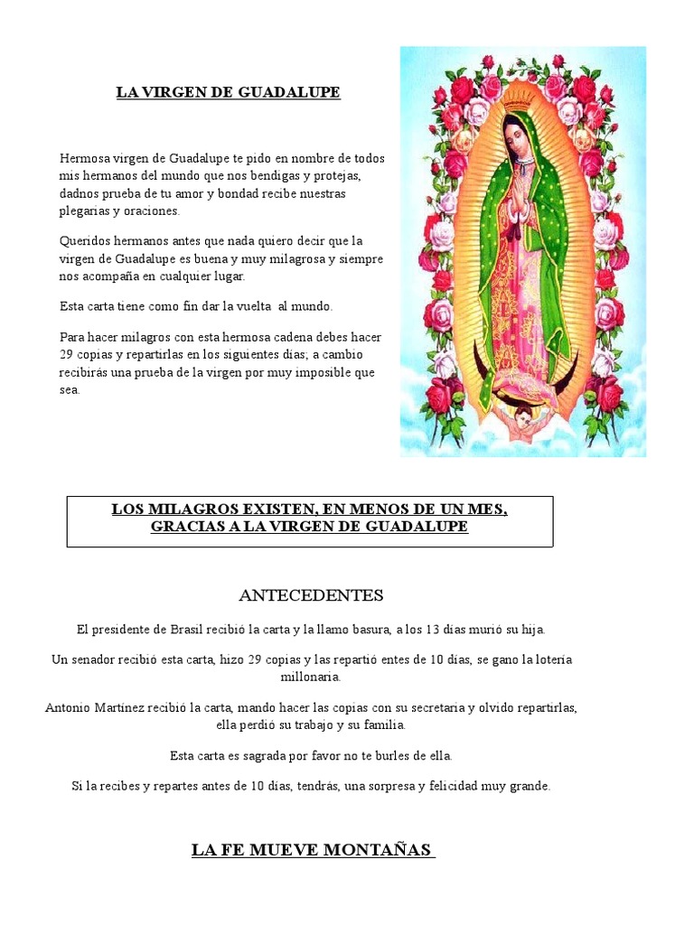 La Virgen de Guadalupe | PDF