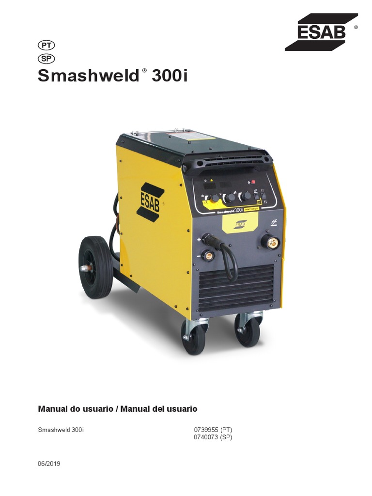 Manual Maquina de Solda Inversora Mig Mag Esab Smashweld 300i Inverter | PDF | Rede de ...