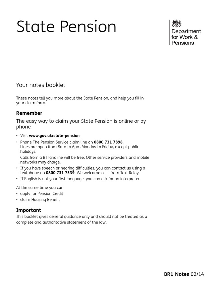 State Pension: Your Notes Booklet | PDF | Pension | Present Value