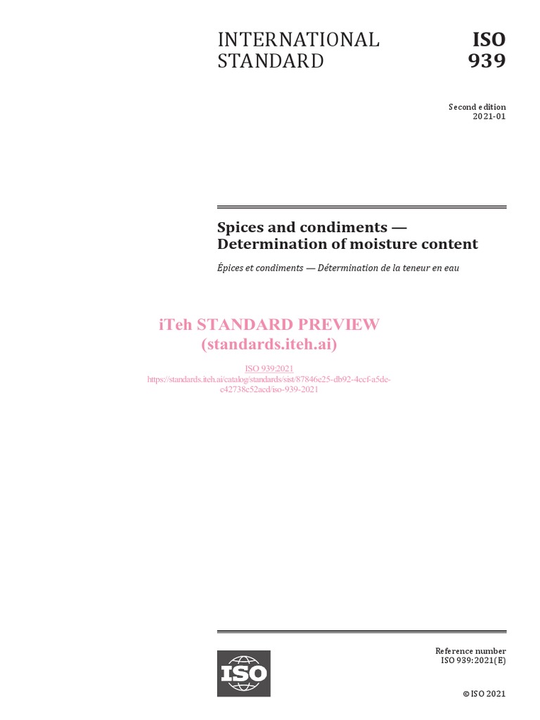 Iso 939 2021 | PDF | International Organization For Standardization ...
