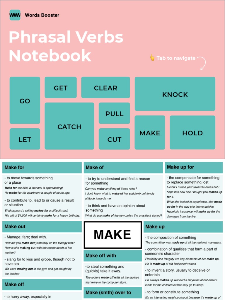 WB Phrasal Verbs Notebook | PDF