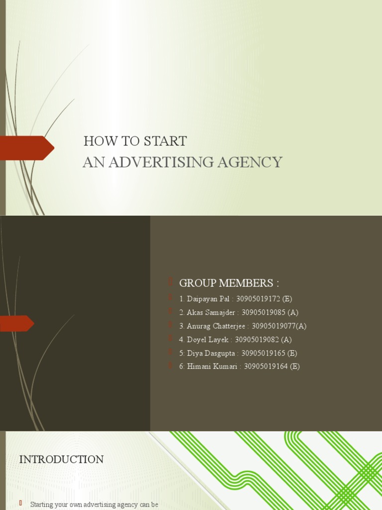How To Start An Advertising Agency | PDF | Insurance | Business