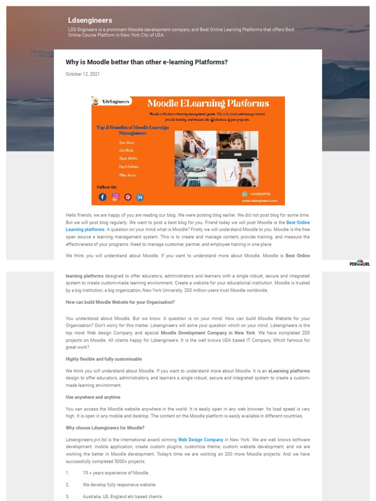 Best Online Learning Platform PDF | PDF | Moodle | Educational Technology