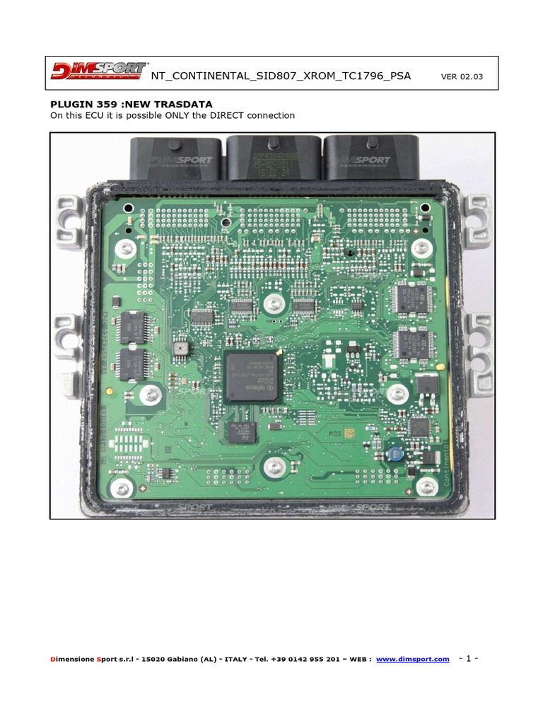 NT - Continental - Sid807 - Xrom - Tc1796 - Psa: Plugin 359:new ...