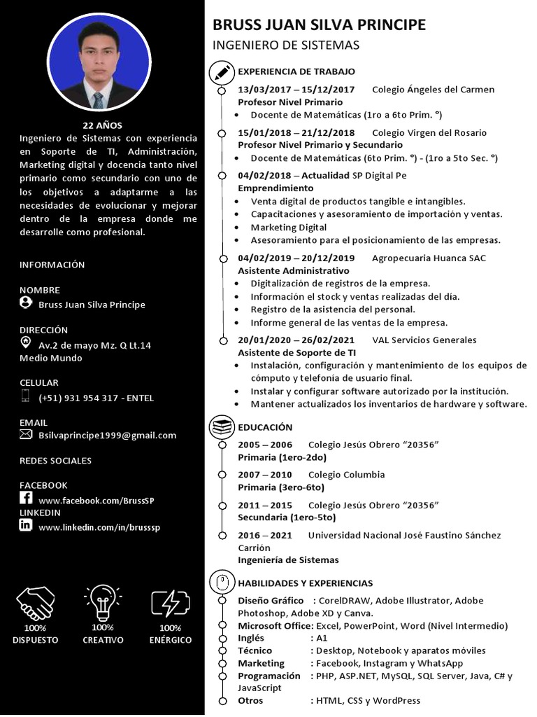 CV Silva Principe Bruss 2021 | PDF | Informática | Software