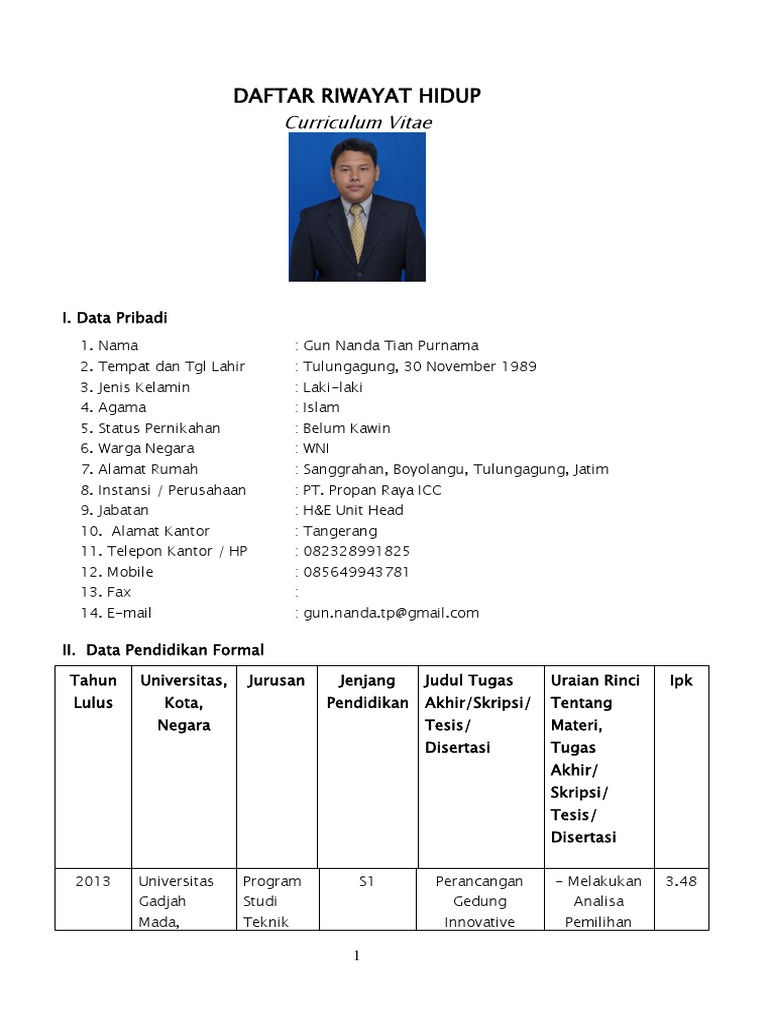 Contoh CV | PDF